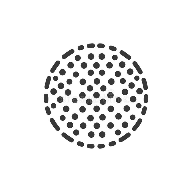 Abstract Circular Pattern with Dots and Dashes: a Stylish Geometric ...