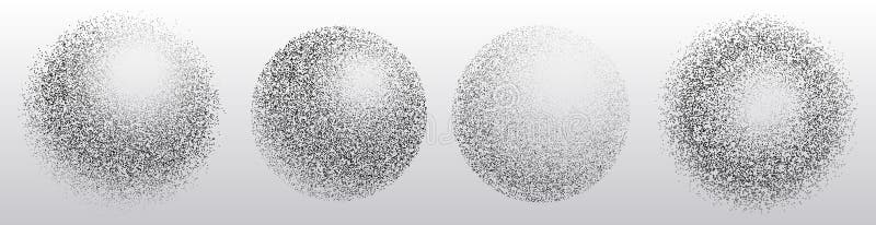 Dotted sphere shapes set stock vector. Illustration of noise - 373075337