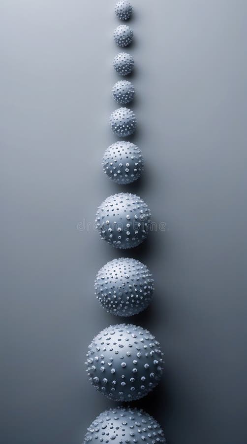 Dotted Spheres on a Smooth Surface Form a Unique Wallpaper Design Stock ...