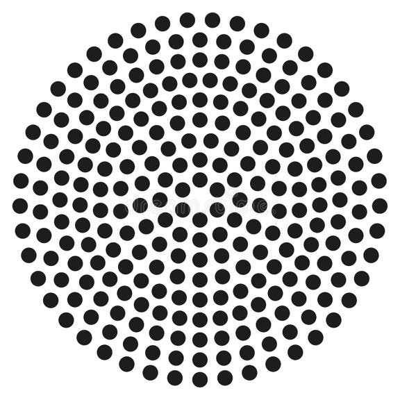 Dotted Spiral Pattern. Radial Dot Design. Concentric Point Vector ...