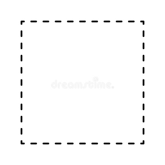 Dotted Square Form Isolated on White Background. Basic Geometric Shape ...