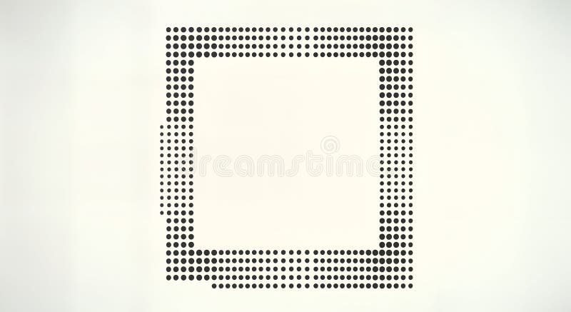 Dotted Square Shape, Dot Pattern, Halftone Effect, Abstract Geometric ...