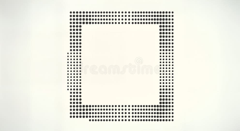 Dotted Square Shape, Dot Pattern, Halftone Effect, Abstract Geometric ...