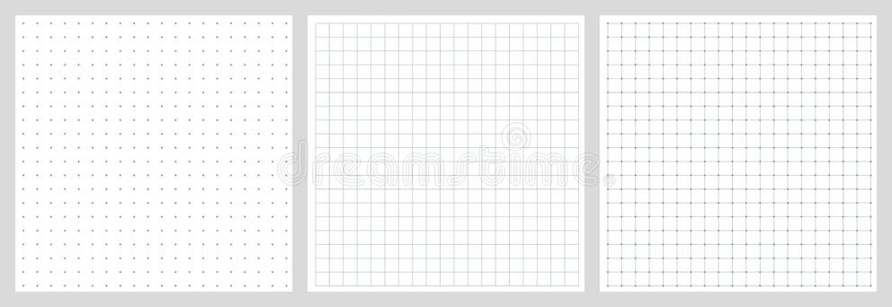 Dotted and Squared Grid Notebook Seamless Pattern for Bullet Journal ...