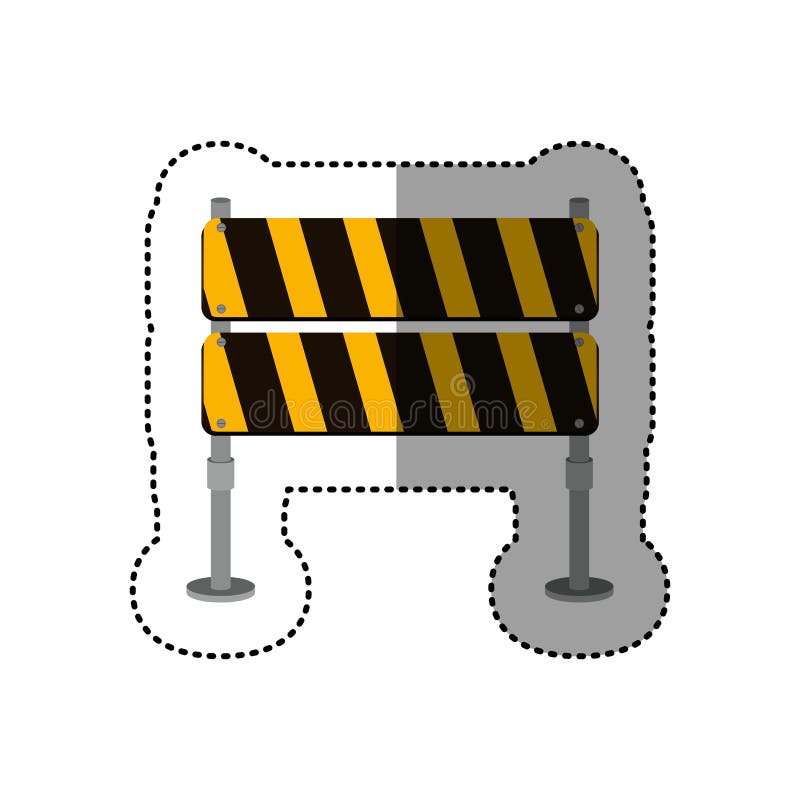 Dotted Sticker Striped Pair Street Traffic Barrier Stock Vector ...