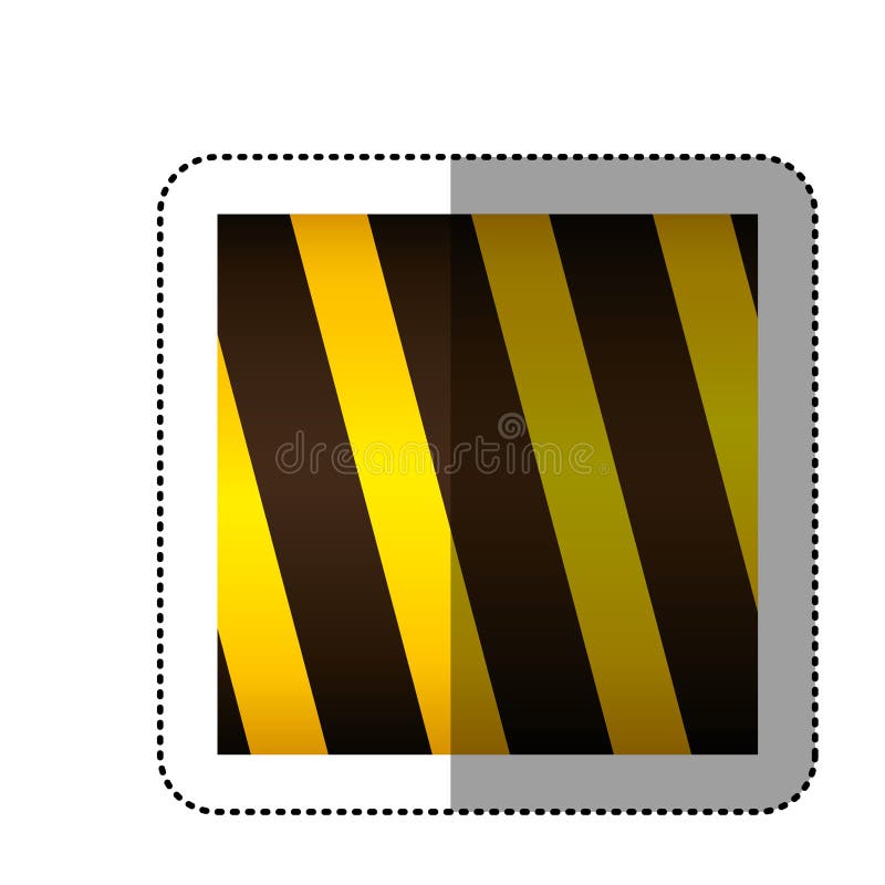 Dotted Sticker Traffic Barrier Icon Stock Vector - Illustration of ...