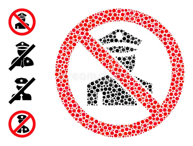 Dotted Stop Policeman Composition of Round Dots with Other Icons Stock ... Dotted Stop Policeman Composition of Round Dots with Other Icons Stock ...