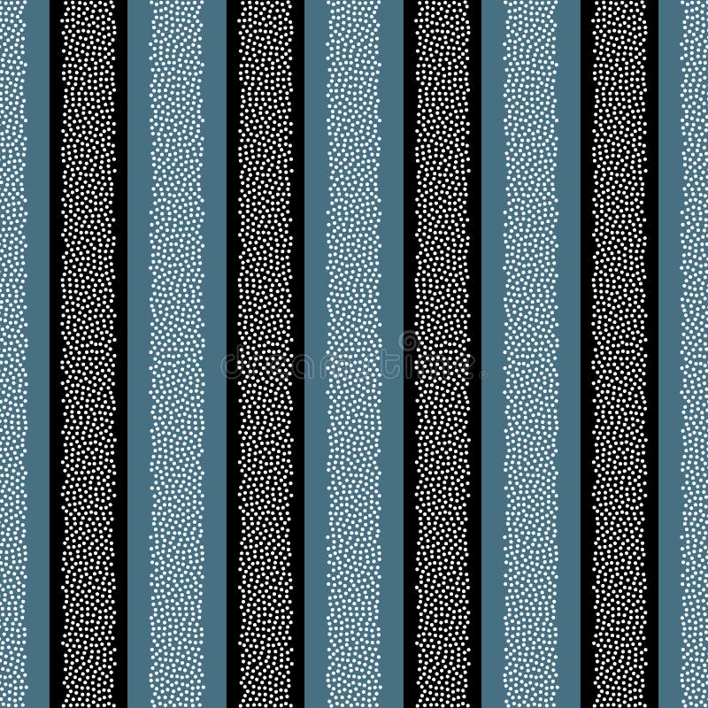 Dotted Stripes Vector Seamless Pattern. Abstract Dots Texture for ...