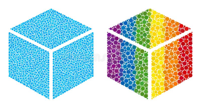 Dotted Sugar Cube Collage Icon of LGBT-Colored Round Dots Stock Vector ...