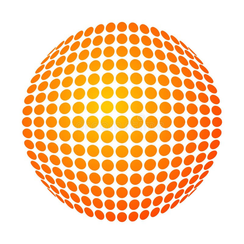 Dotted sun stock vector. Illustration of color, decorative - 6476584