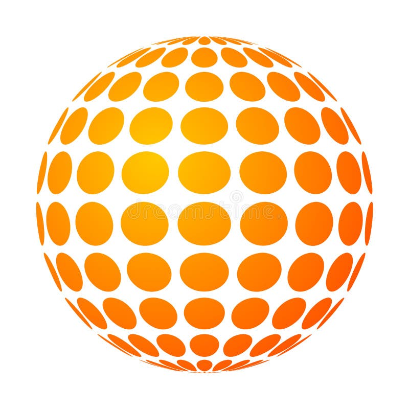 Dotted sun stock vector. Illustration of bubble, logo - 7029615