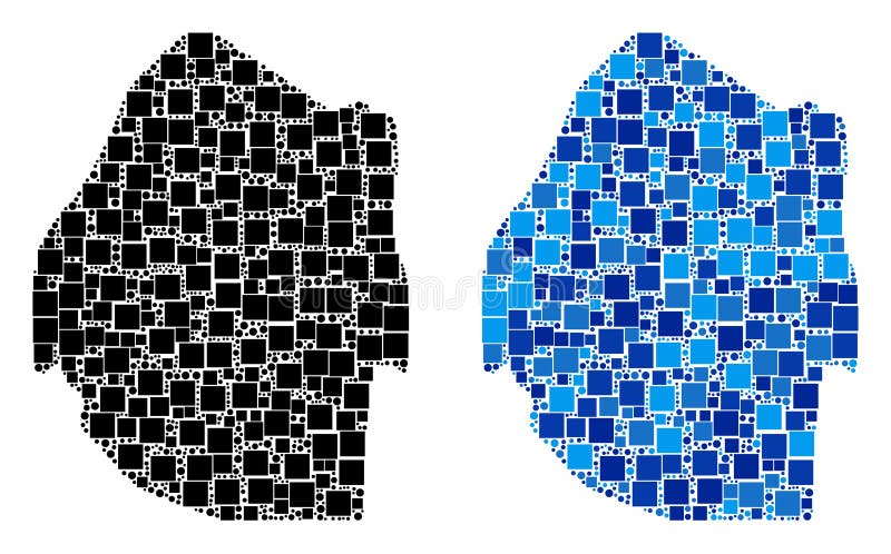 Dotted Swaziland Map with Blue Variant Stock Vector - Illustration of ...