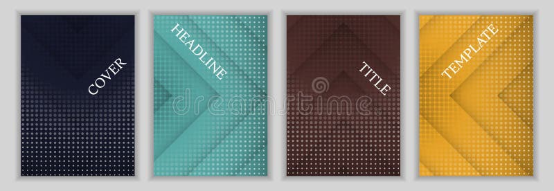 Dotted Texture and Arrow Direction Pattern Corporate Cover Page Layout ...