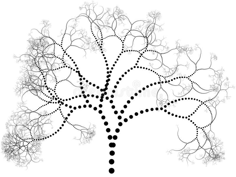 Dotted Tree stock illustration. Illustration of snow, outdoors - 7124159