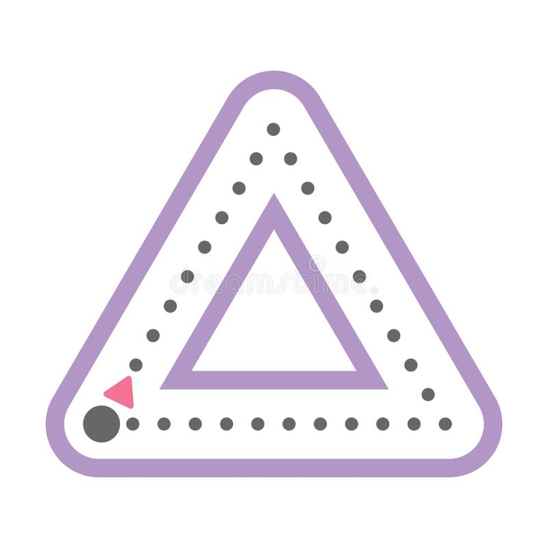 Dotted Triangle Shape for Tracing Lines for Preschool and Kindergarten ...