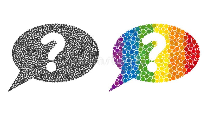 Dotted Unknown Message Composition Icon of Bright Spheres Stock Vector ...