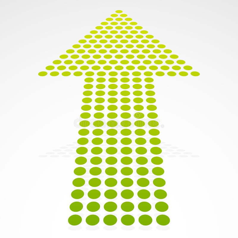 Dotted Up Arrow in Perspective Stock Vector - Illustration of ...
