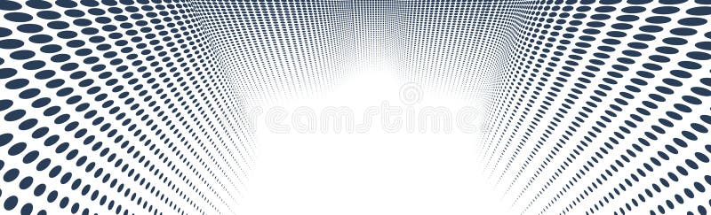Dotted Vector Abstract Background, Black Dots in Perspective Flow ...