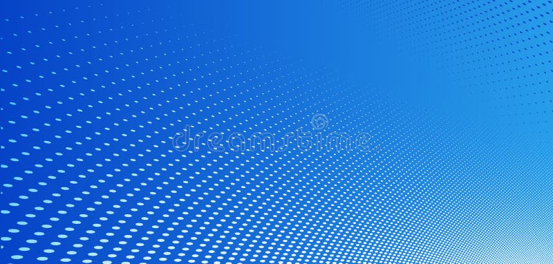 Dotted Vector Abstract Background, Blue Dots in Perspective Flow ...