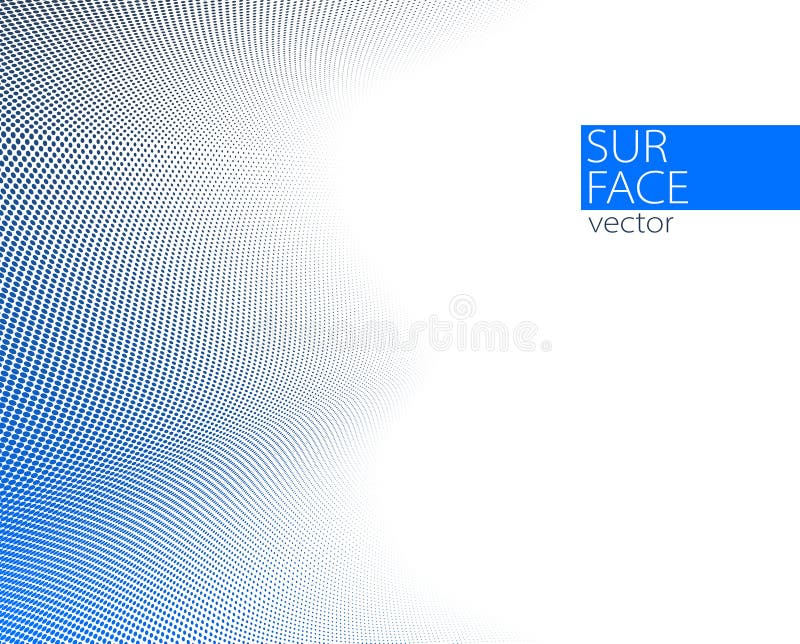 Dotted Vector Abstract Background, Blue and Grey Dots in Perspective ...