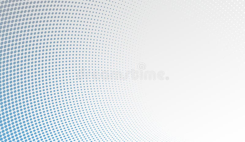 Dotted Vector Abstract Background, Blue and Grey Dots in Perspective ...