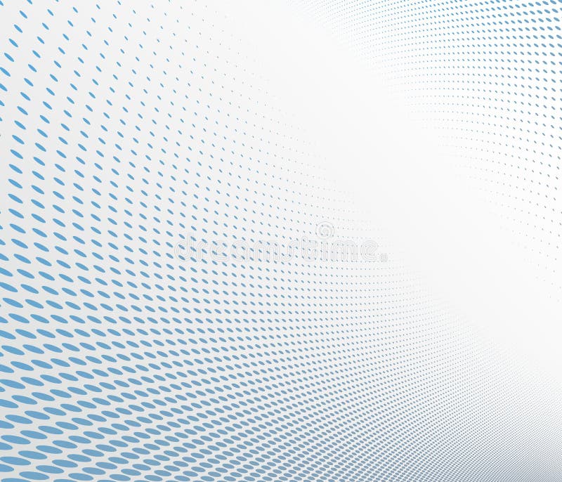 Dotted Vector Abstract Background, Blue and Grey Dots in Perspective ...
