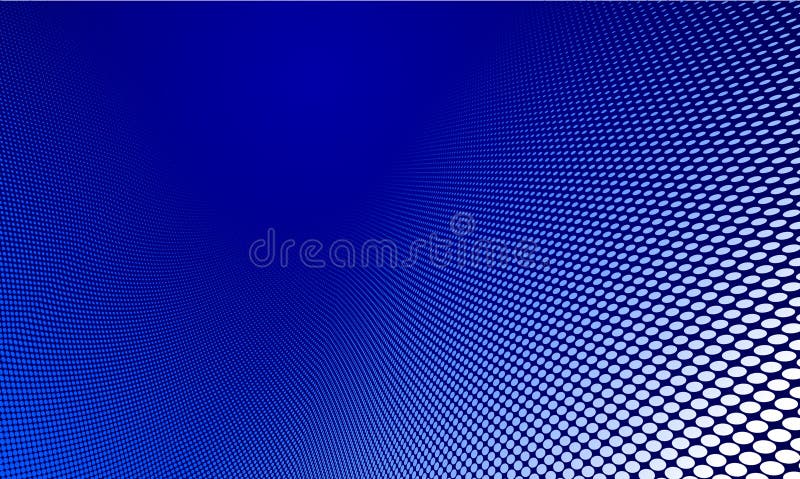 Dotted Vector Abstract Background, Dark Blue Dots in Perspective Flow ...