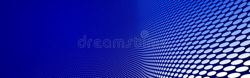 Dotted Vector Abstract Background, Dark Blue Dots in Perspective Flow ...