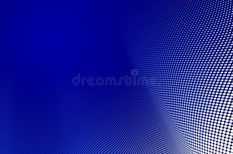 Dotted Vector Abstract Background, Blue Dots in Perspective Flow ...