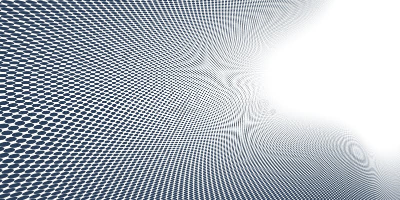 Dotted Vector Abstract Background, Light Grey Dots in Perspective Flow ...