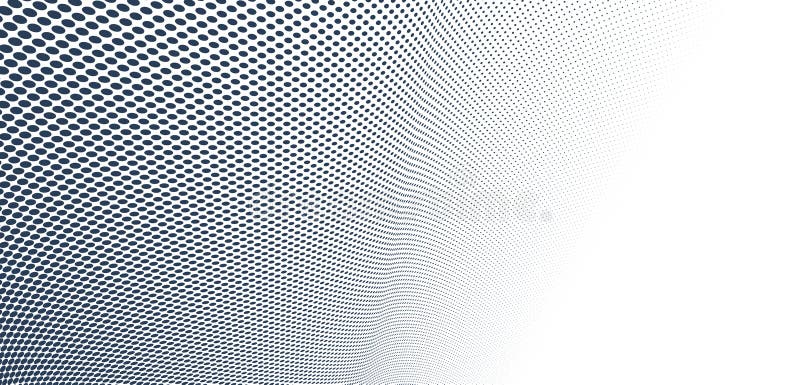 Dotted Vector Abstract Background, Light Grey Dots in Perspective Flow ...