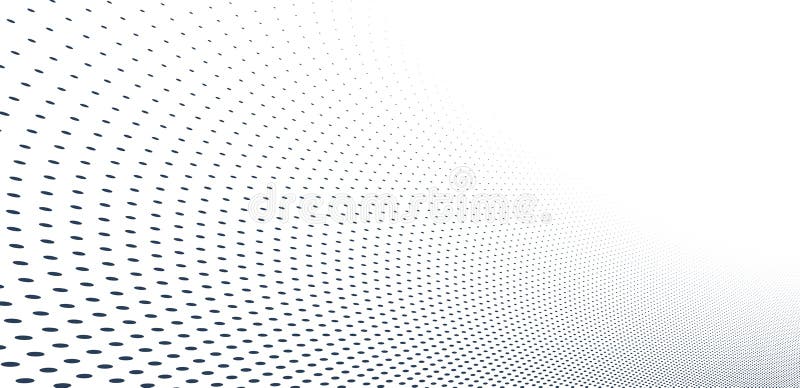 Dotted Vector Abstract Background, Light Grey Dots in Perspective Flow ...