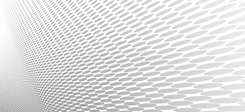 Dotted Vector Abstract Background, Light Grey Dots in Perspective Flow ...