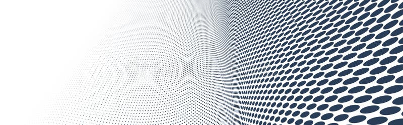 Dotted Vector Abstract Background, Light Grey Dots in Perspective Flow ...