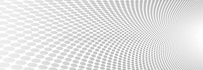 Dotted Vector Abstract Background, Light Grey Dots in Perspective Flow ...