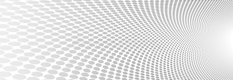 Dotted Vector Abstract Background, Light Grey Dots in Perspective Flow ...