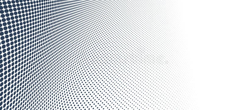 Dotted Vector Abstract Background, Light Grey Dots in Perspective Flow ...