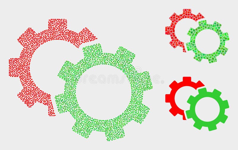 Vector Cogs Icon and Grunge Work in Progress Watermark Stock Vector ...