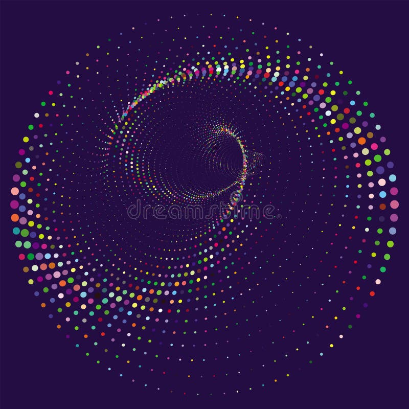 Dotted Vector Spiral Color Pattern or Texture Stock Vector ...