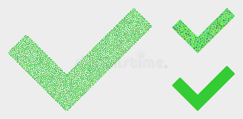 Dotted Vector Validated Tick Icons Stock Vector - Illustration of ...