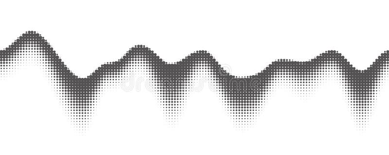 Dotted Wave Background. Halftone Abstract Vector Gradient. Particle ...