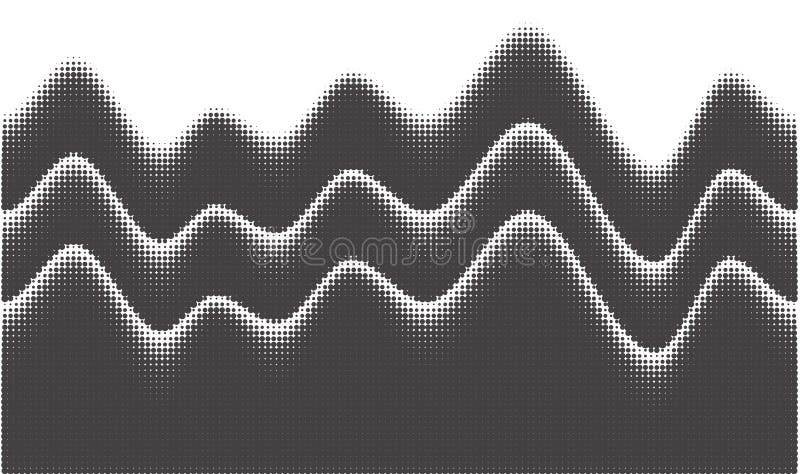 Dotted Wave Background. Halftone Abstract Vector Gradient. Particle ...