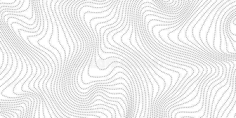 Dotted Wave Lines Background. Abstract Stripes Texture. Warped and ...