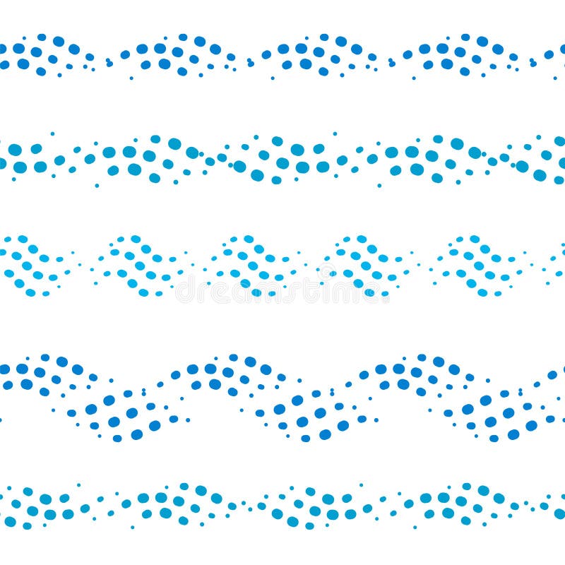 Dotted Wave Seamless Pattern Stock Vector - Illustration of print, color: 118161703