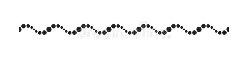 Dotted Waves Border Design. Vector Illustration Decorative Design Stock ...