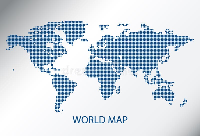 Dotted World Map Abstract Dotted Map Stock Vector - Illustration of ...