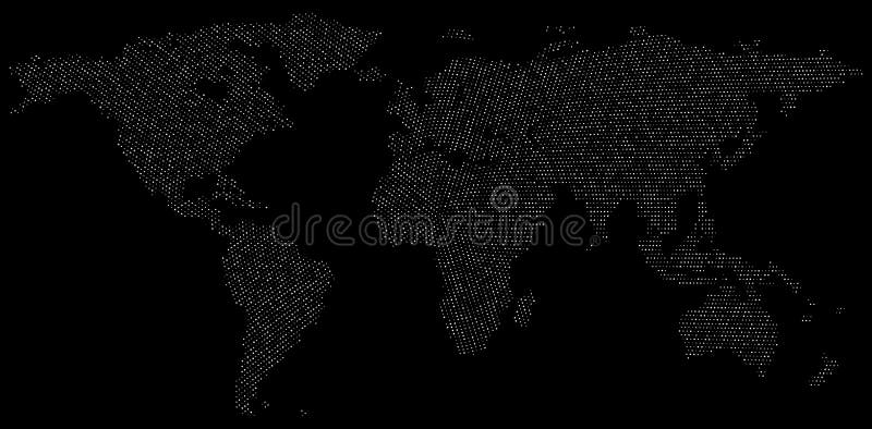 Dotted World Map for Big Data Stock Vector - Illustration of statistic ...