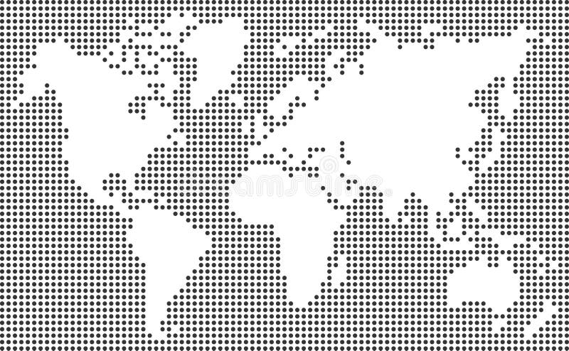 Dotted world map vector editorial stock photo. Illustration of america ...