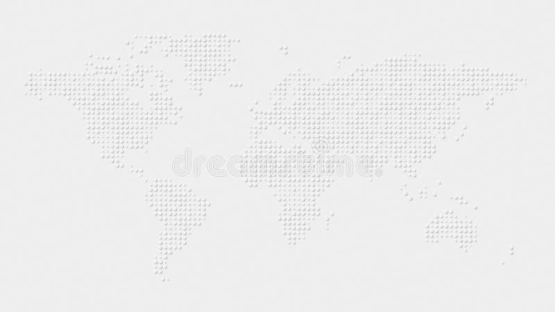 Dotted World Map. Dots Globe World Map. Seamless Loop. Digital World ...