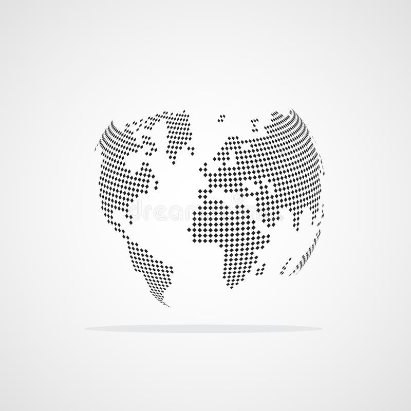 Dotted World Map. Vector Illustration. Stock Illustration ...